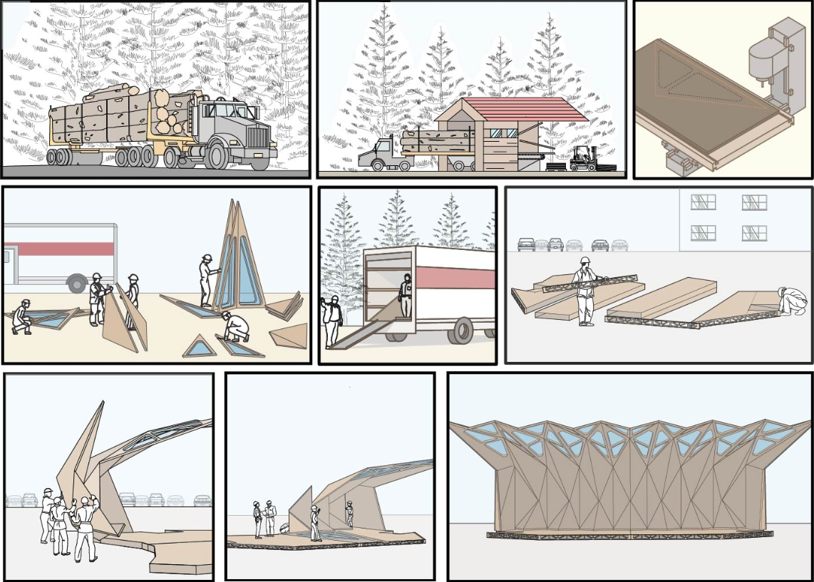 HARVEST HALL – A Portable Folded-Plate Pavilion for Perfomances ...