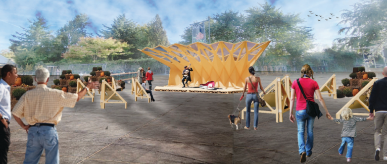 HARVEST HALL – A Portable Folded-Plate Pavilion for Perfomances ...